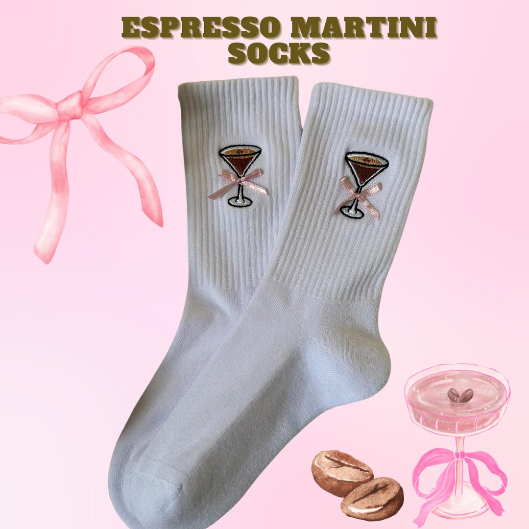 Organic Cotton Espresso Martini Embroidery With Bow Detailed Half Terry ...