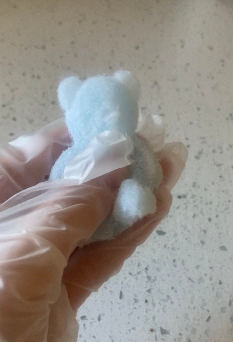 Fuzzy Teddy Bear Squishy Kawaii Decompression Toy Handmade Stress Ball ...