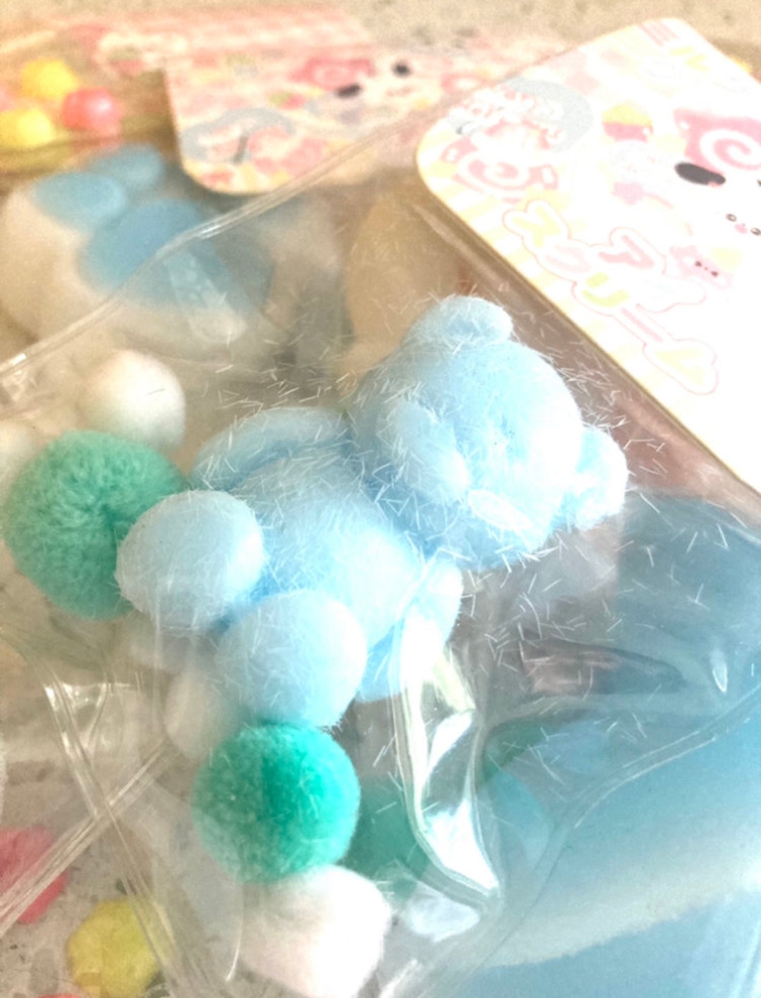 Fuzzy Teddy Bear Squishy Kawaii Decompression Toy Handmade Stress Ball ...