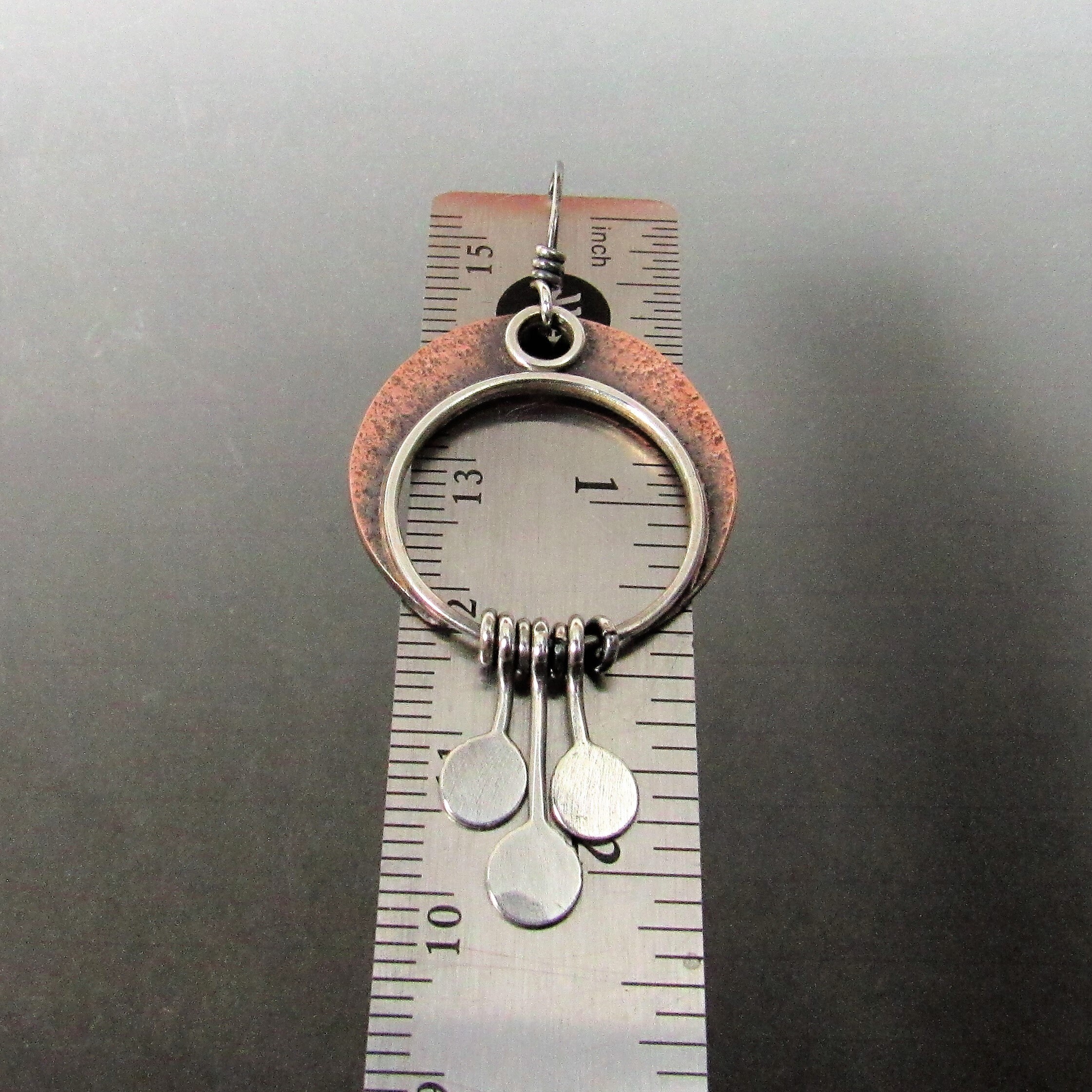 Kinetic Mixed Metal Earrings, Moonlight Dance Crescent Moon Jewelry - Etsy