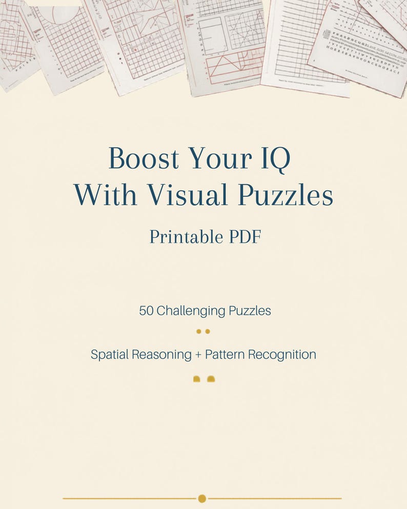 IQ Visual Workbook Bundle | Logic Memory Focus Brain Training Exercises ...