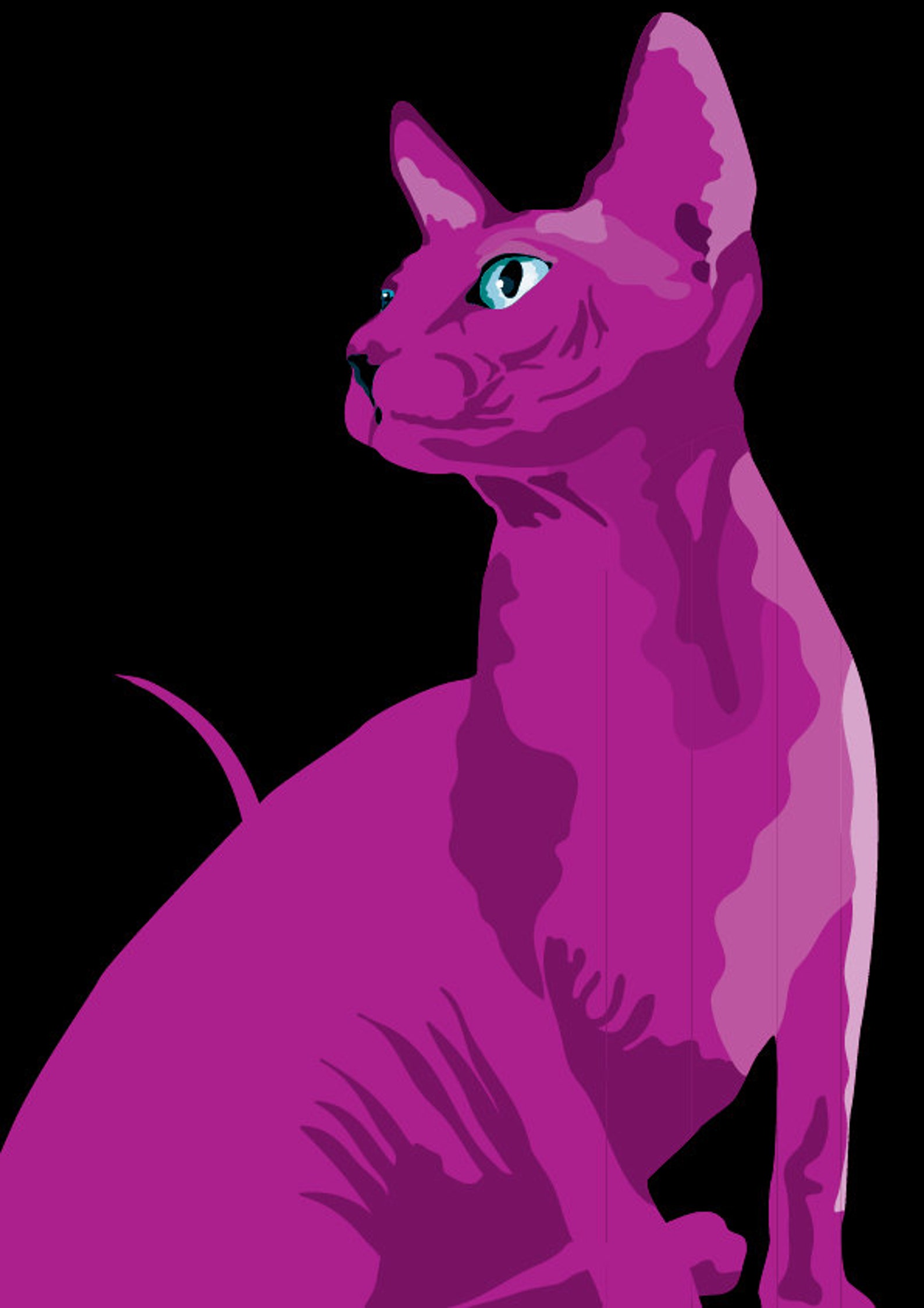Purple Sphynx - Etsy
