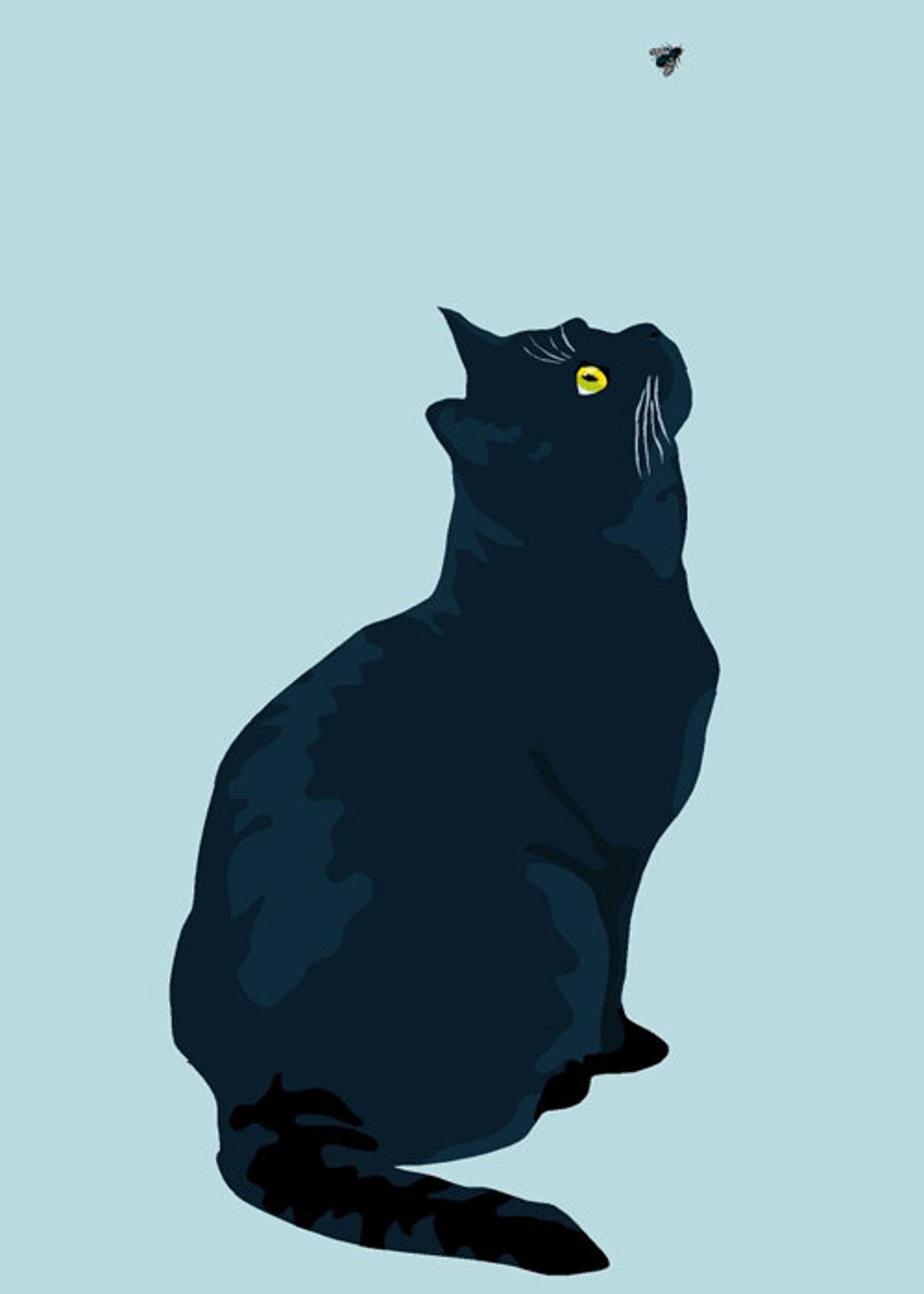 Cat and Fly - Etsy