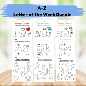 A-Z Letter of the Week Bundle - Etsy