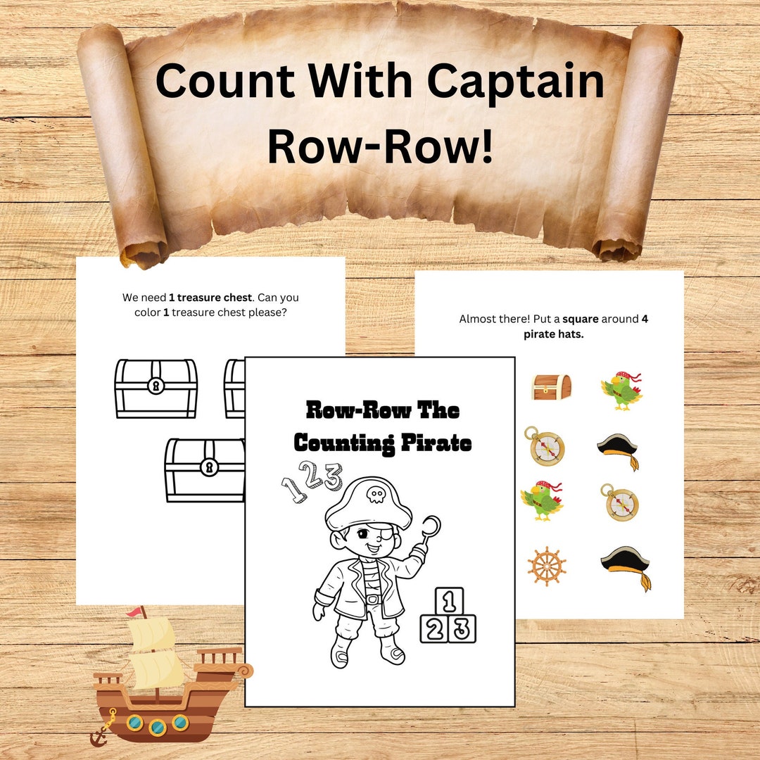 Counting Pirate Preschool Workbook - Etsy