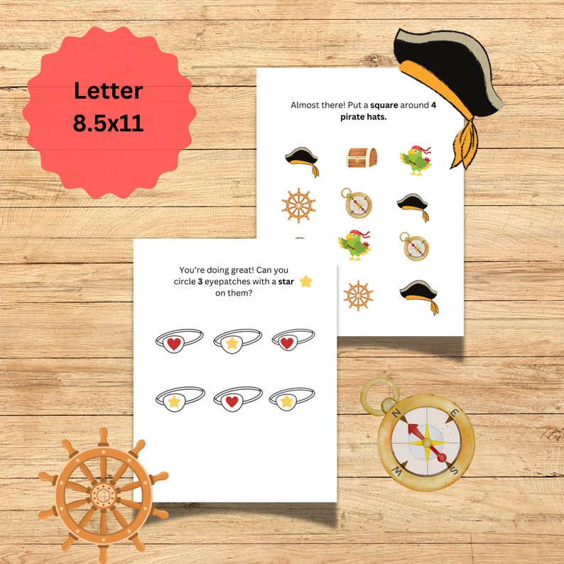 Counting Pirate Preschool Workbook - Etsy