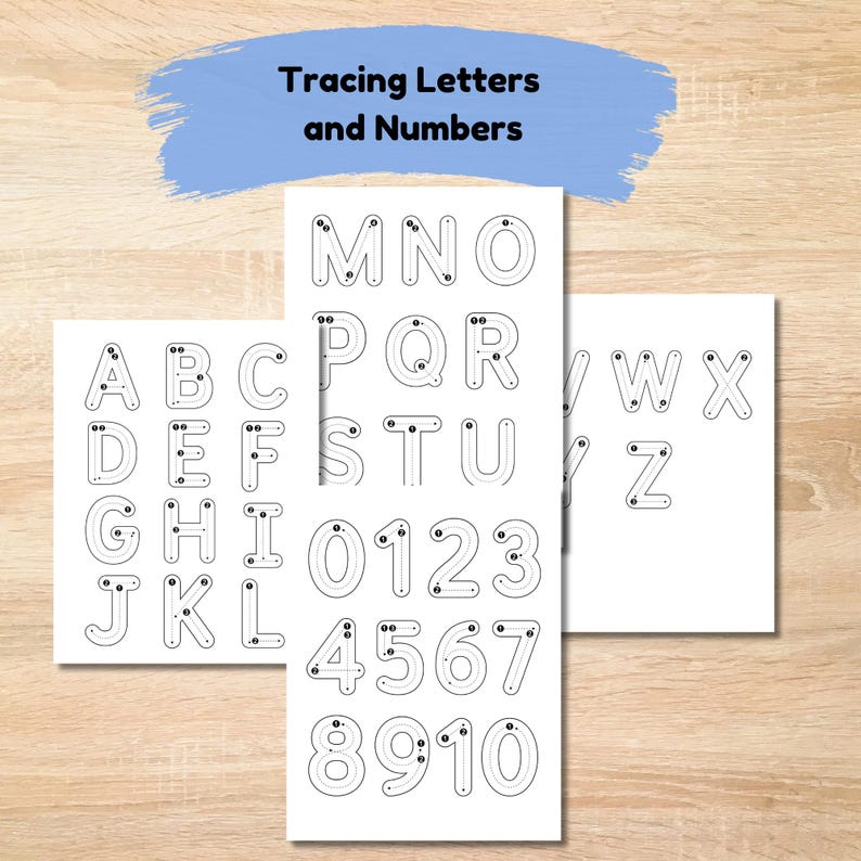Tracing Worksheet Bundle - Etsy