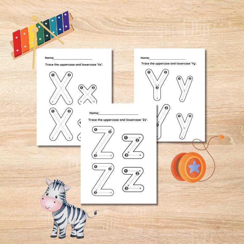 A-Z Tracing and Letter Formation Worksheets - Etsy