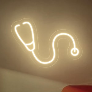 Stethoscope Neon Sign: Minimalist Doctor Wall Decor - Etsy