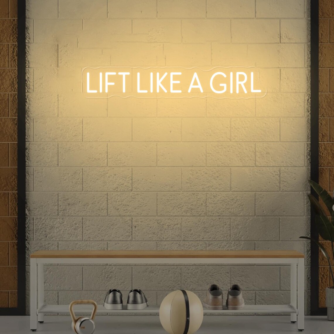 Lift Like A Girl Neon Sign: Empowering Gym Wall Decor - Etsy