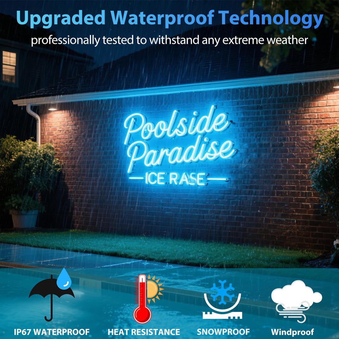 Waterproof Multicolor Neon Sign, RGB Neon Sign,color Changing Neon Sign ...