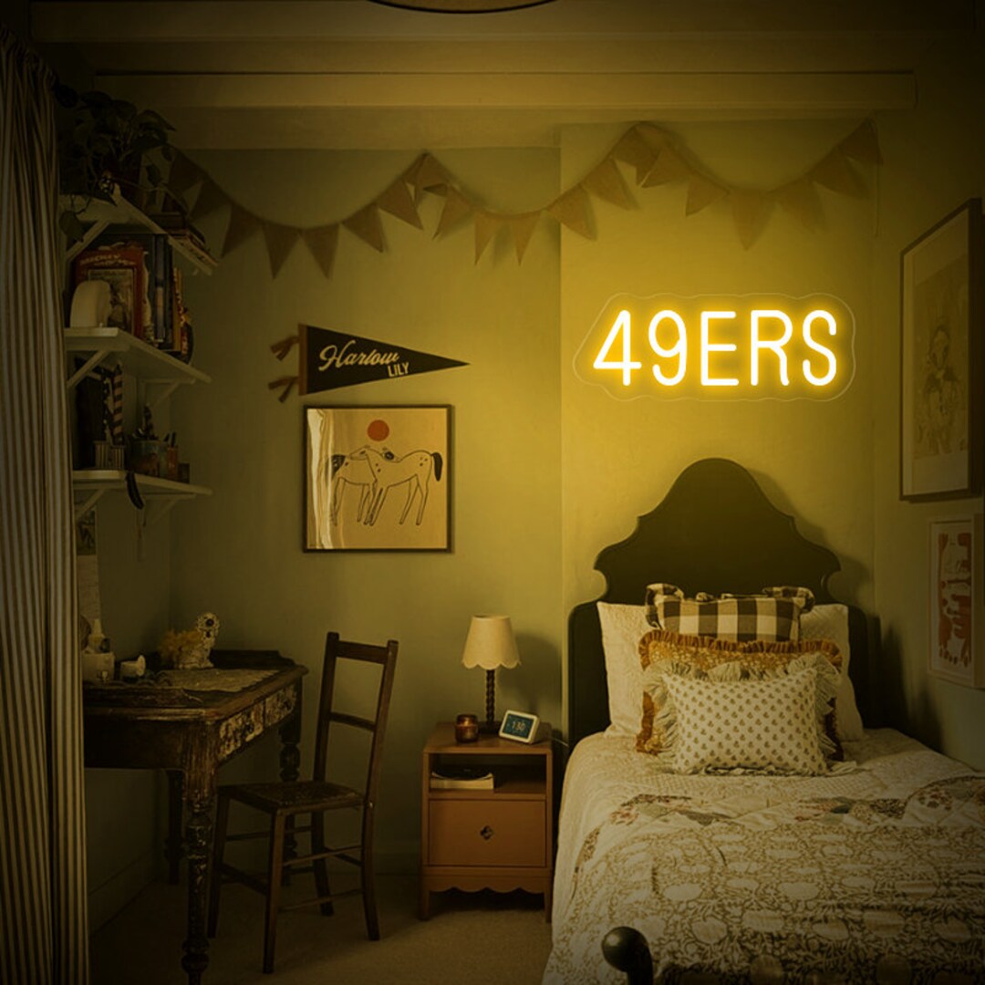 49ers Neon Sign: Old School Football Team Wall Decor - Etsy