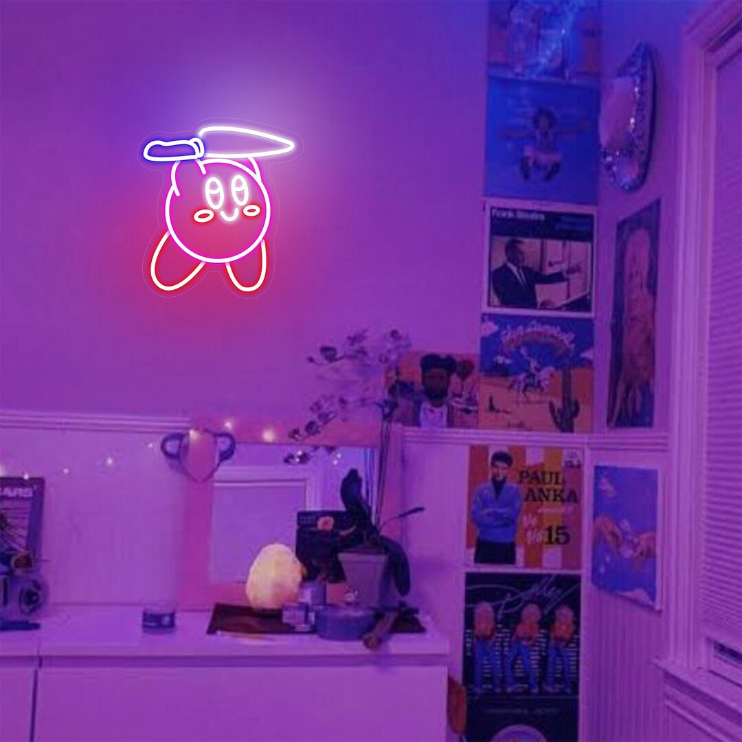 Kirby KNIFE Neon Sign, Led Kirby Sign, Kirby Led Lamp, Kirby ...