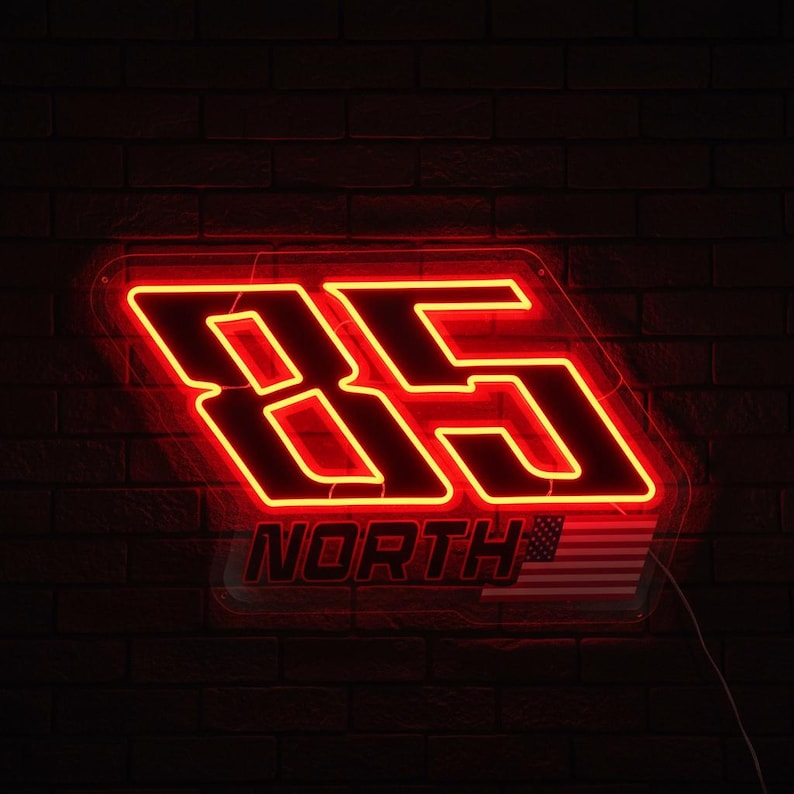 Custom Race Number Neon Sign: Personalized Racing Garage Decor - Etsy
