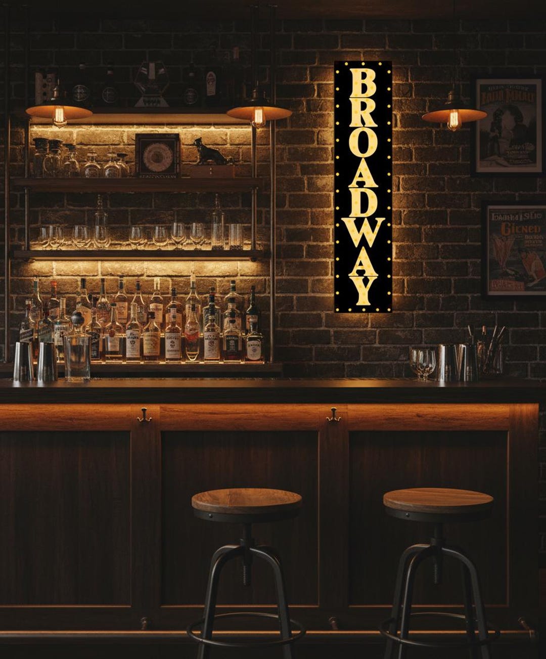 Lighted Broadway Marquee Sign, Retro Theater Wall Decor - Etsy