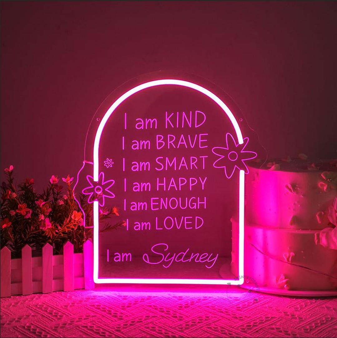 Daisy Neon Sign: Kids Room Positive Affirmations Decor - Etsy