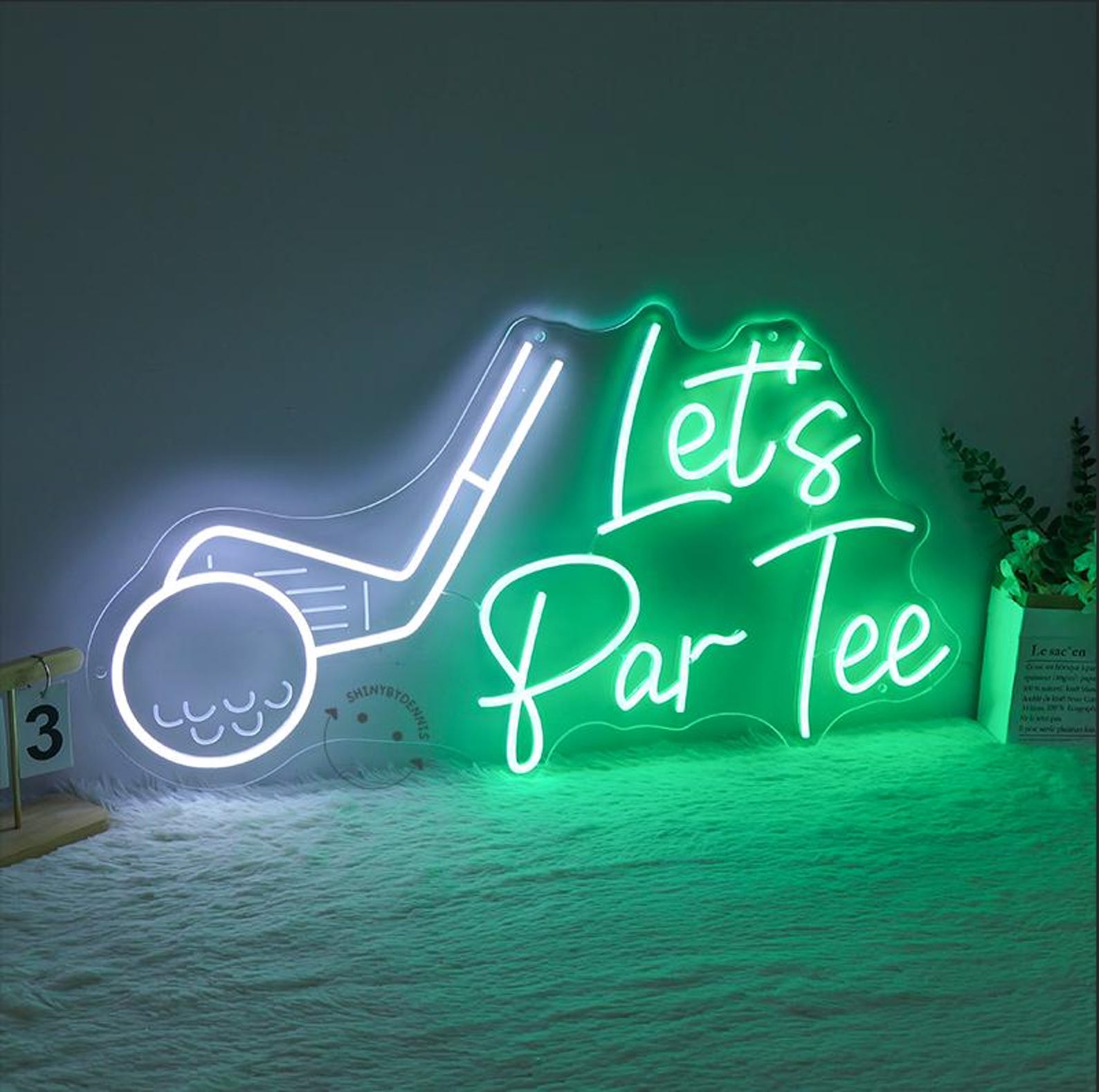 Let's Par Tee Neon Sign: Golf Birthday Party Decor - Etsy