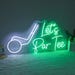 Let's Par Tee Neon Sign: Golf Birthday Party Decor - Etsy