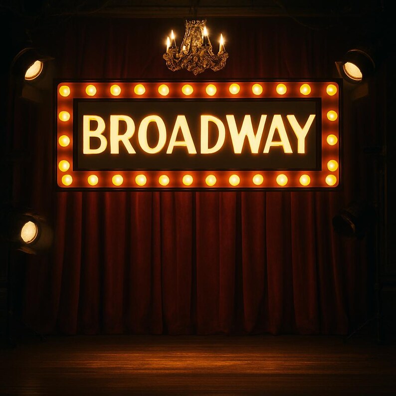 Lighted Broadway Marquee Sign: Retro Theater Room Decor - Etsy