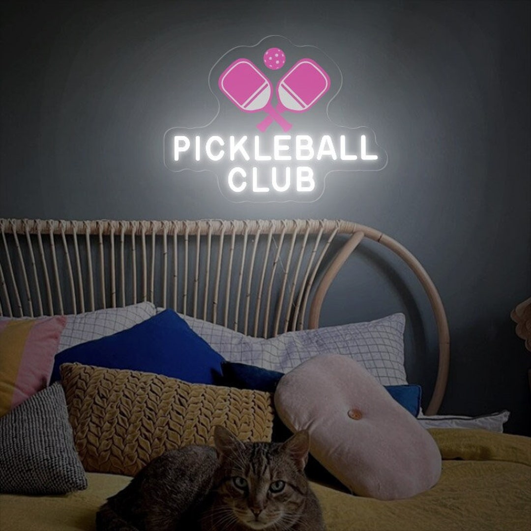 Custom Pickleball Social Club Neon Sign, Pickleball Social Club Decor ...