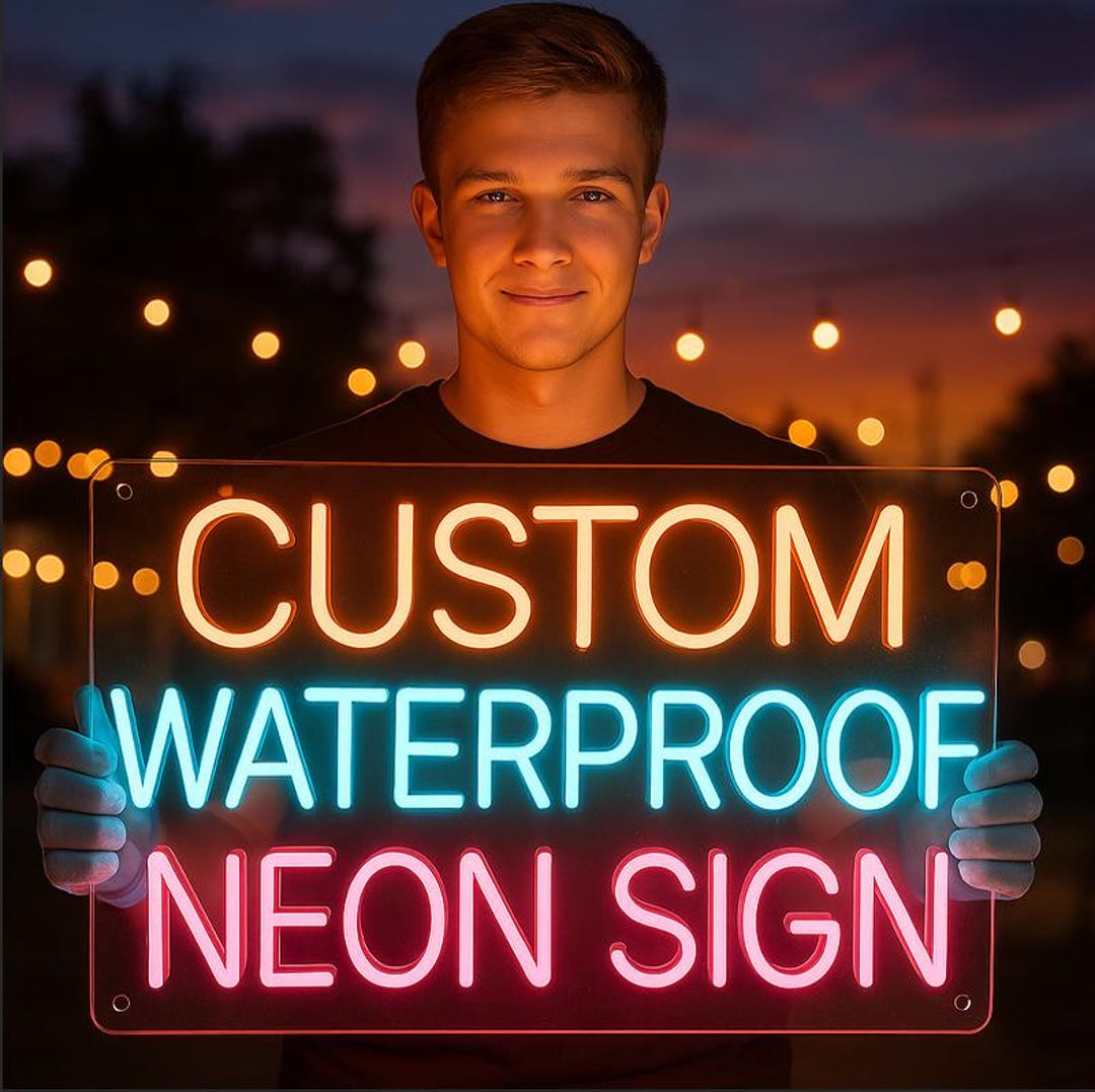 Custom Outdoor Neon Sign Waterproof IP67, Large Personalized Outdoor ...
