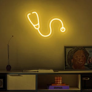 Stethoscope Neon Sign: Minimalist Doctor Wall Decor - Etsy