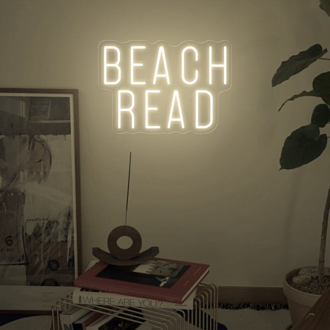 Beach Read Neon Sign, Emily Henry Book Inspired | Bookish Gift | Beach ...