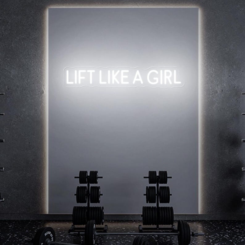 Lift Like A Girl Neon Sign: Empowering Gym Wall Decor - Etsy