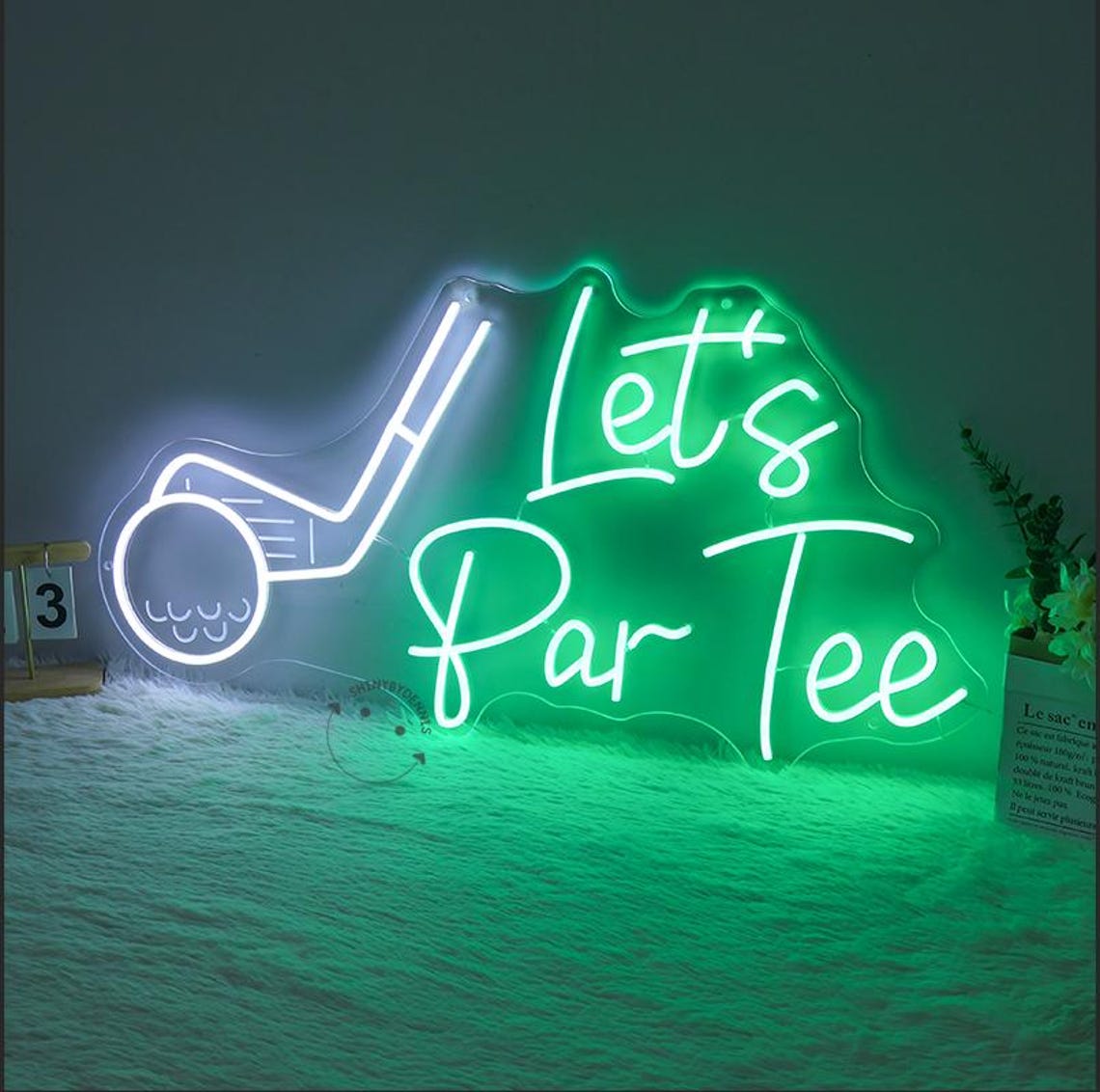 Let's Par Tee Neon Sign: Golf Birthday Party Decor - Etsy