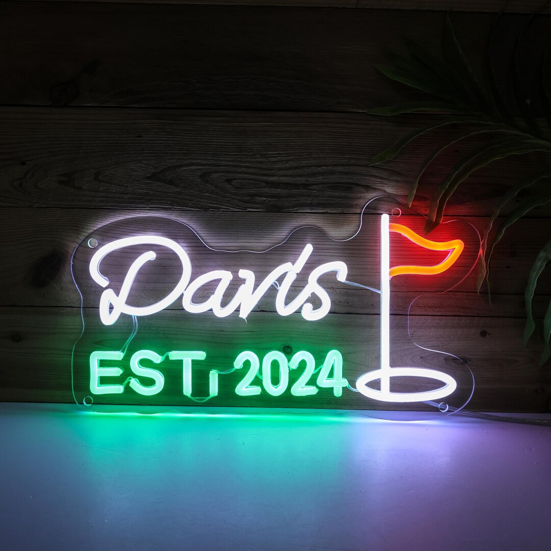 Personalized Golf Flag Neon Sign: the Masters Inspired Golf Bar Decor ...