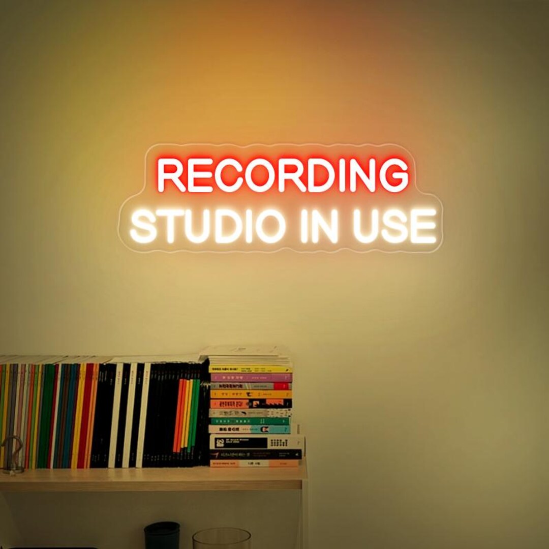 Recording Studio in Use LED Neon Sign: Music Room Wall Decor - Etsy