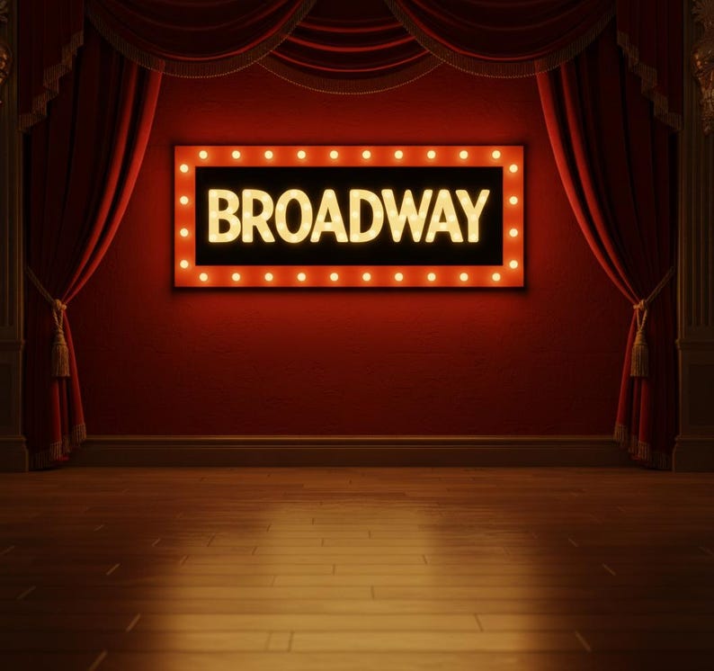 Lighted Broadway Marquee Sign: Retro Theater Room Decor - Etsy