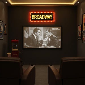 Lighted Broadway Marquee Sign: Retro Theater Room Decor - Etsy