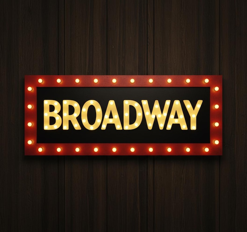 Lighted Broadway Marquee Sign: Retro Theater Room Decor - Etsy