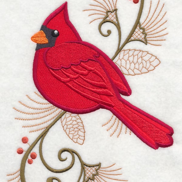 Embroidered Cardinal - Etsy