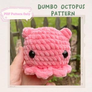 PDF PATTERN ONLY No Sew! Dottie the Dumbo Octopus Crochet Amigurumi ...