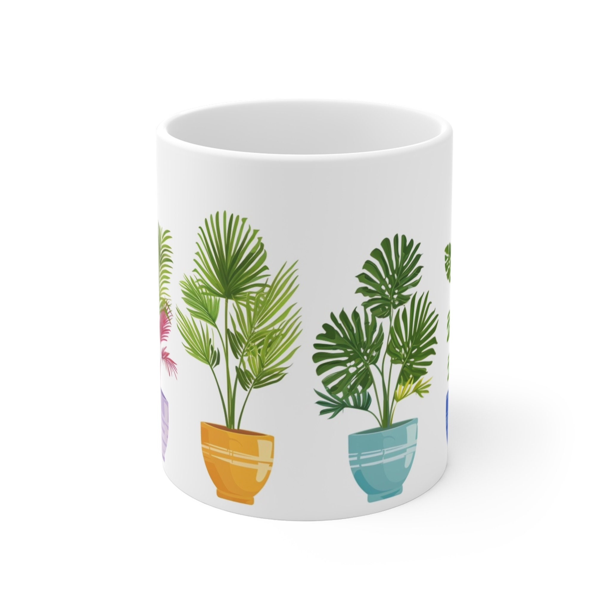 Colorful Potted Plant Coffee Mug House Plant Lover Coffee Mug for Plant ...