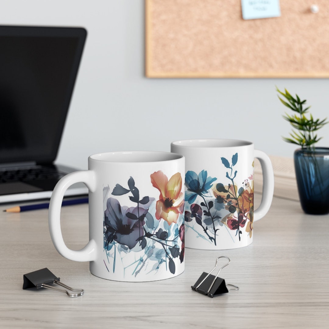 Wildflower Coffee Mug Flower Lover Coffee Mug Flower Mug for Wildflower ...