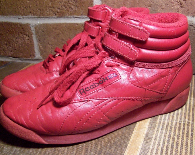 Authentic Vintage 1980s Bold Red Reebok Hightops - Etsy
