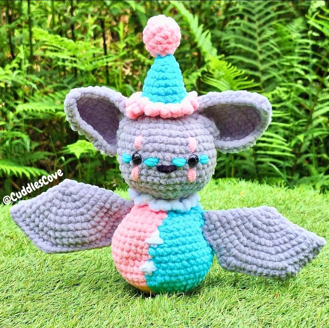Jester Bat Crochet Pattern- Crochet Bat Pattern, Clown Crochet Bat PDF ...
