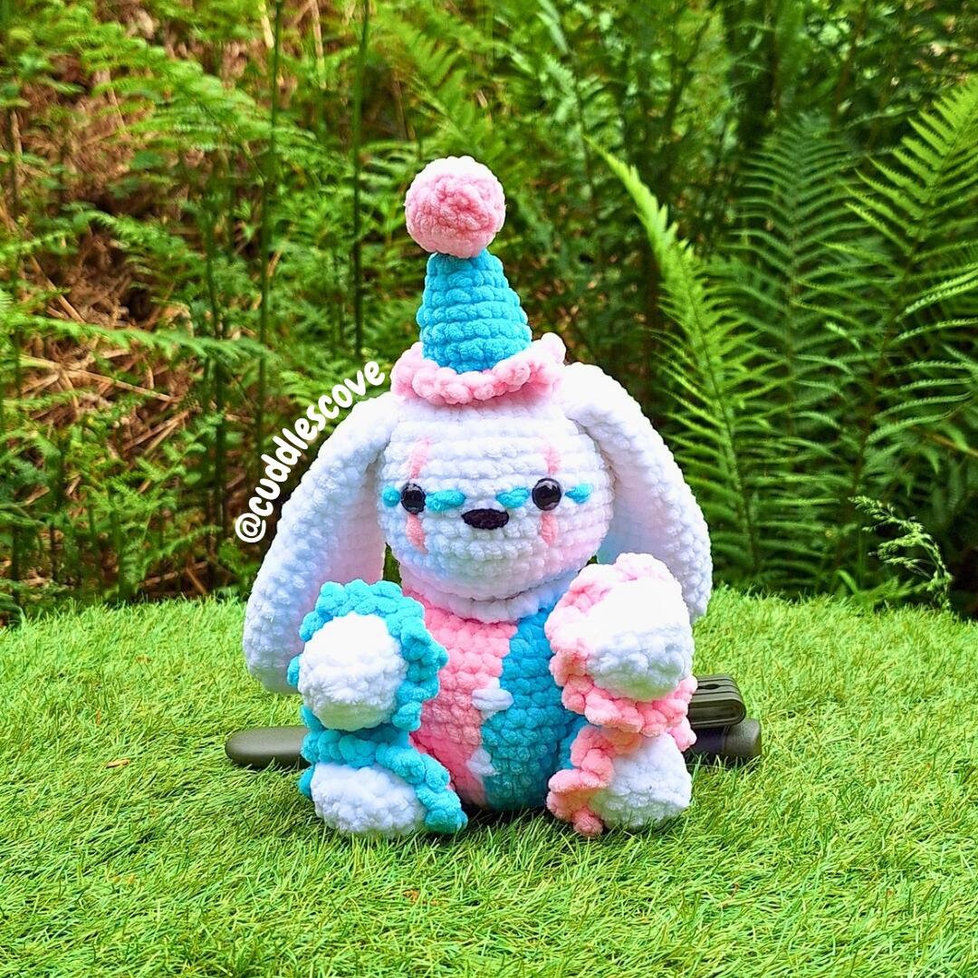 Crochet Pattern Bunny Rabbit Clown Jester, Pdf, Amigurumi Tutorial Pdf ...