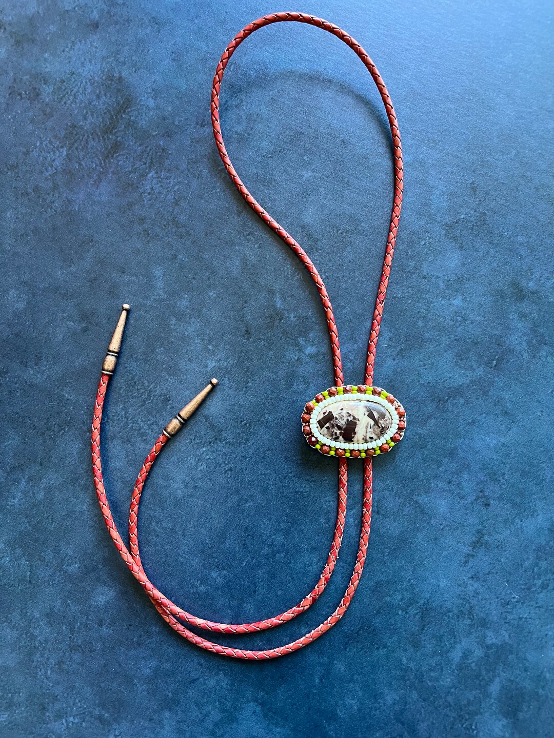 Crazy Horse Stone Bullet Copper Tip Bolo - Etsy