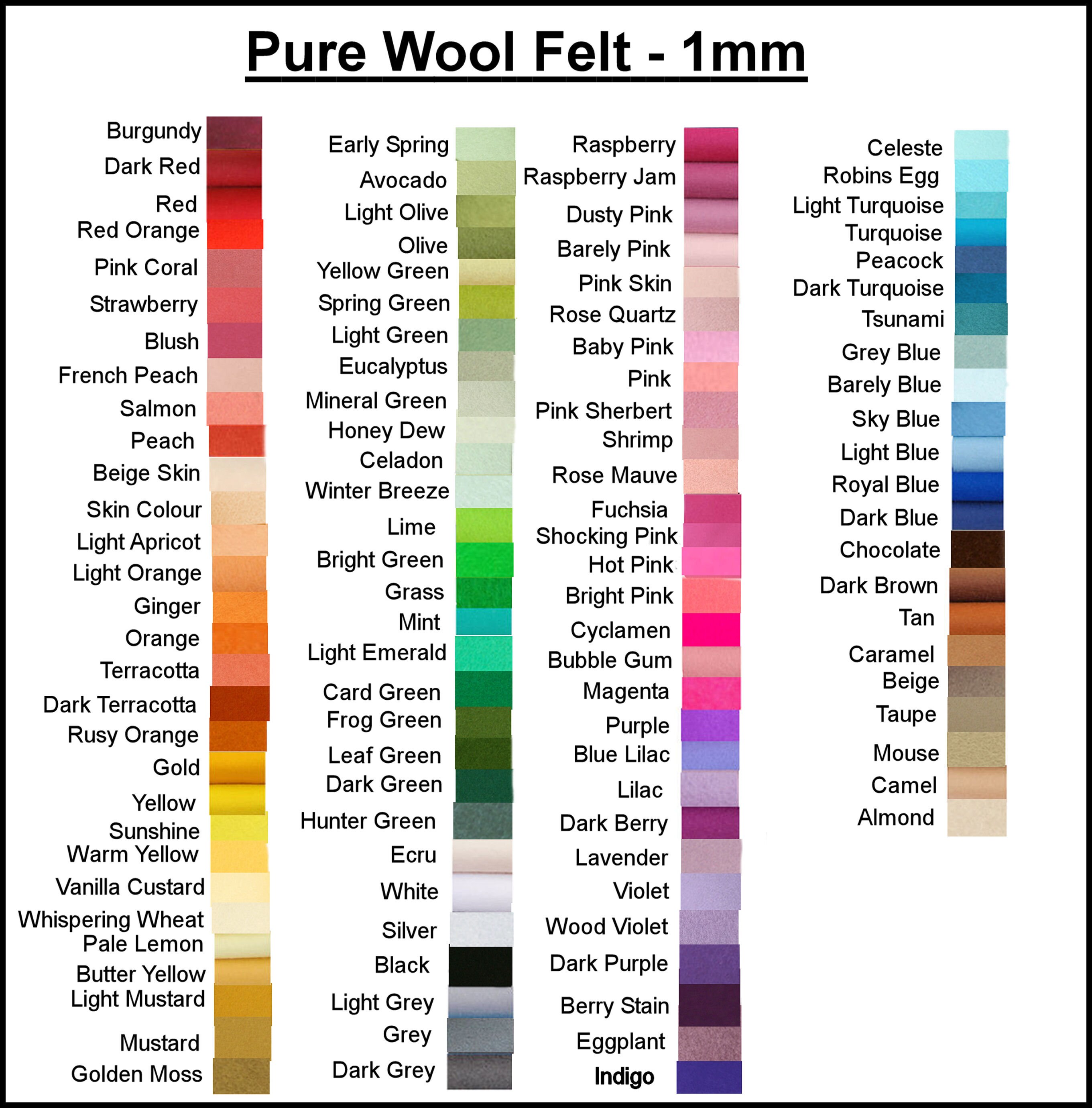 Pure Wool Felt Australian Merino Wool Choose Your Own - Etsy Australia