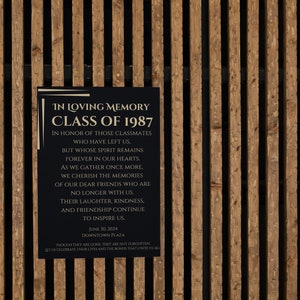 Remembrance Board, Customizable Editable Template, Memorial Poster ...