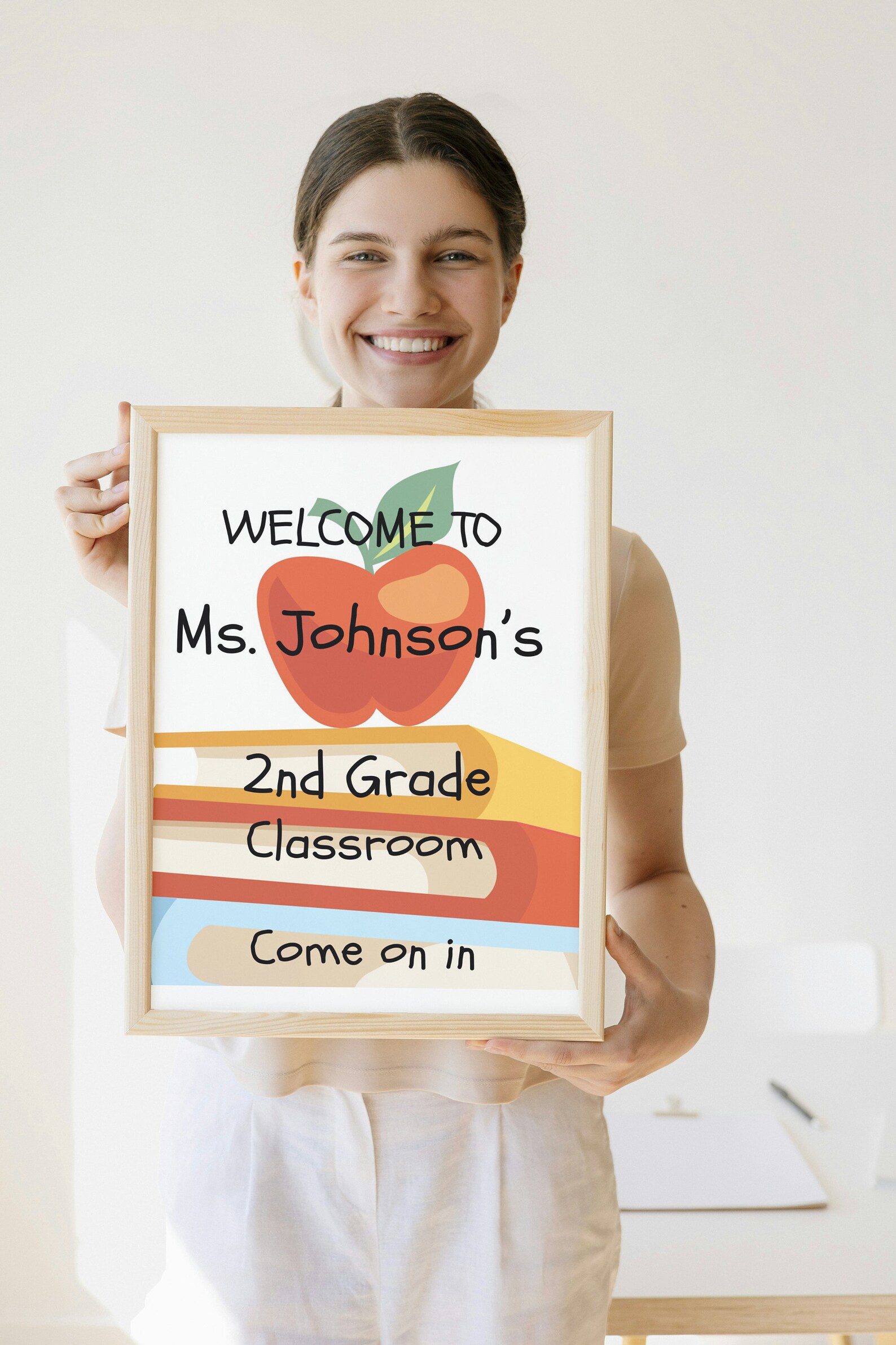 Welcome to My Classroom Sign, Classroom Door Sign Printable, First Day ...