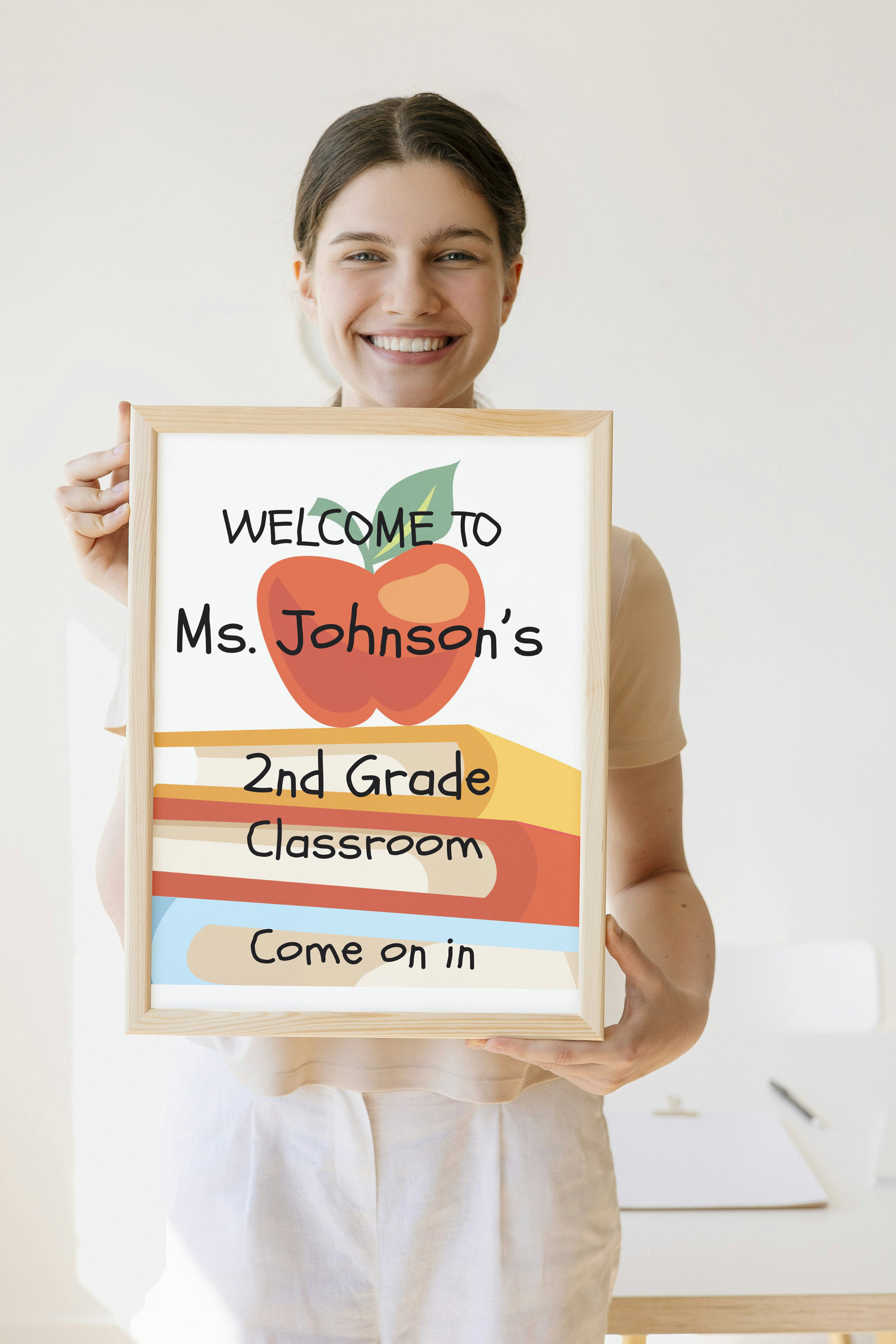 Welcome to My Classroom Sign, Classroom Door Sign Printable, First Day ...