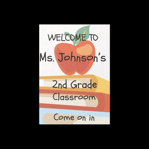 Welcome to My Classroom Sign, Classroom Door Sign Printable, First Day ...