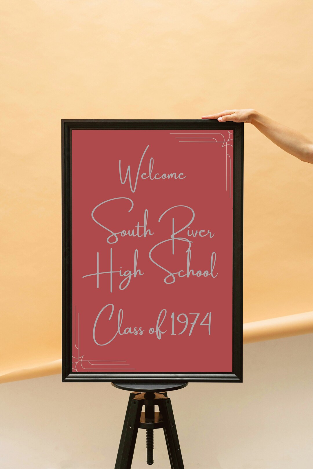 Class Reunion Memorial Poster With Matching Welcome Poster Maroon and ...