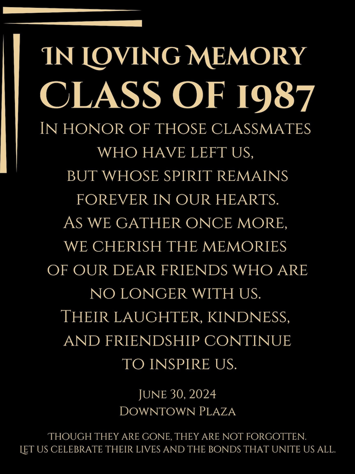 Remembrance Board, Customizable Editable Template, Memorial Poster ...