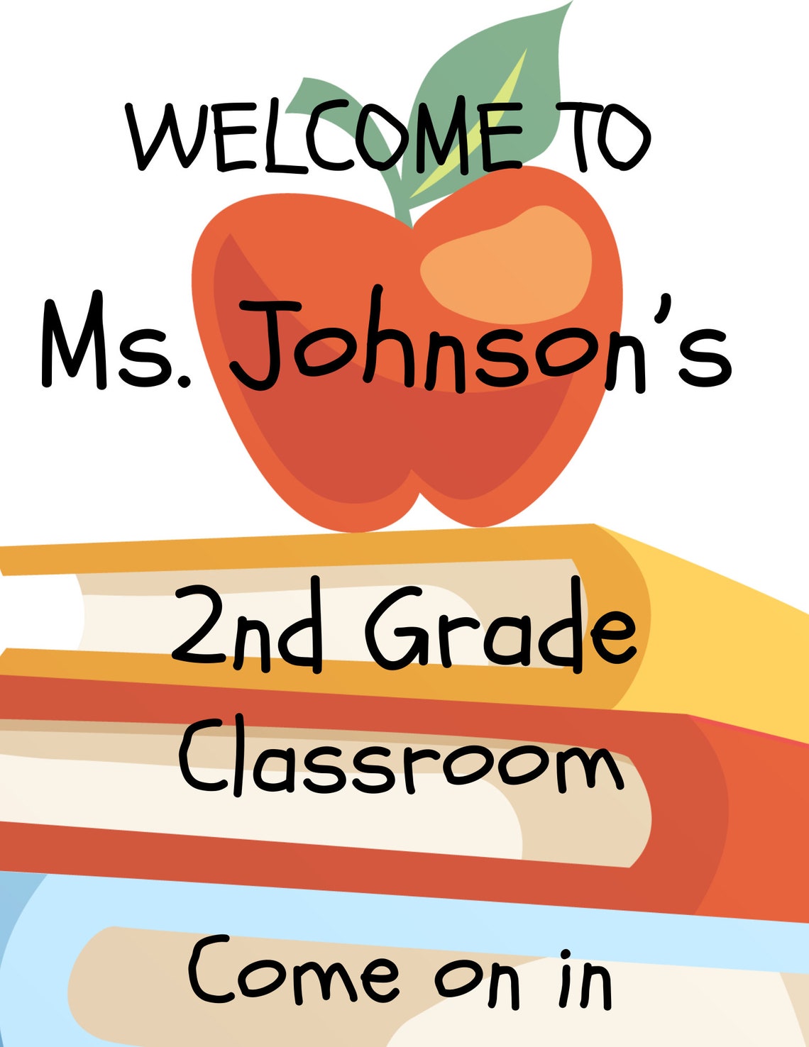 Welcome to My Classroom Sign, Classroom Door Sign Printable, First Day ...